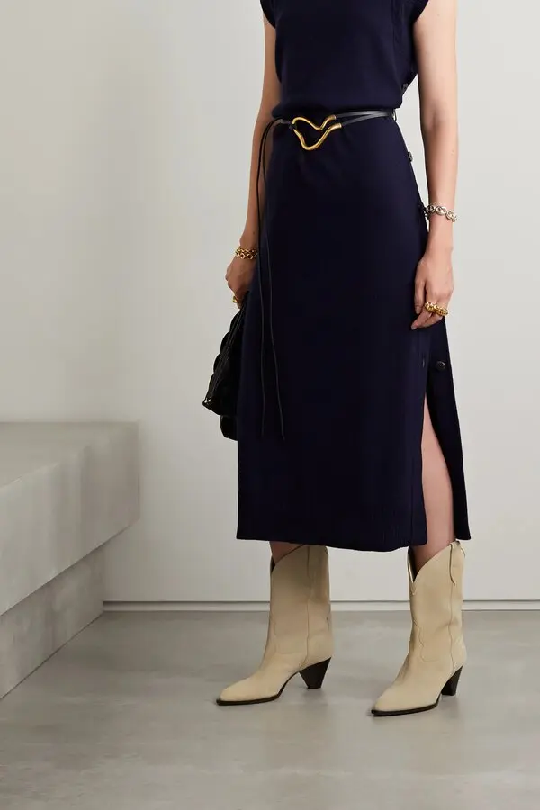 Isabel Marant Étoile Luliette Embroidered Suede Ankle Boots
