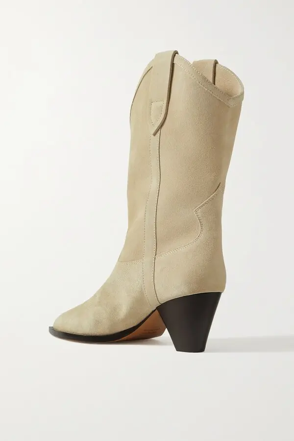 Isabel Marant Étoile Luliette Embroidered Suede Ankle Boots