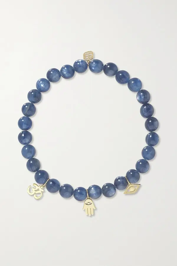 SYDNEY EVAN Spiritual Pure Kyanite Charm Bracelet - Gold