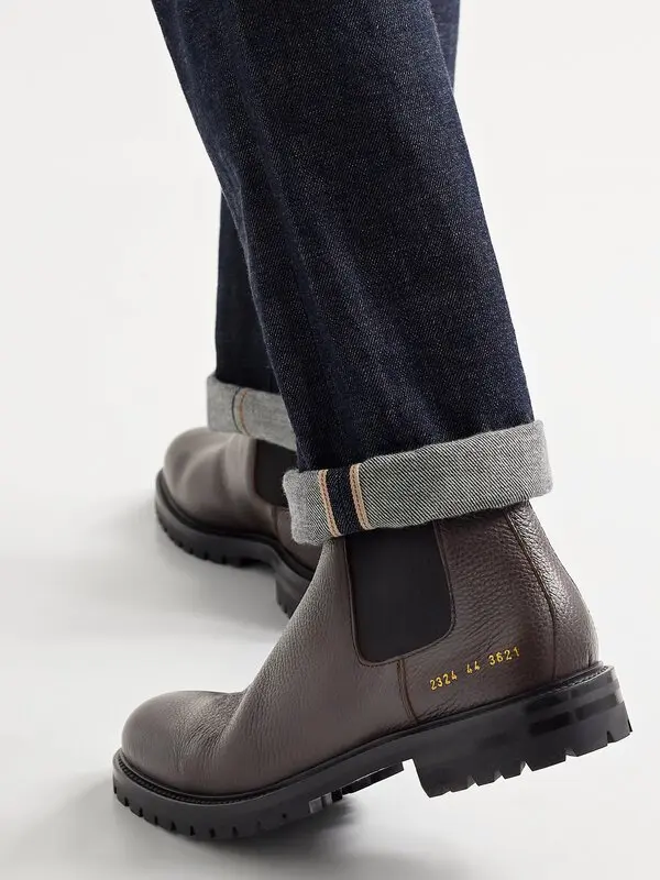 Common Projects Full-Grain Leather Chelsea Boots Eu 40 In  display picture 1