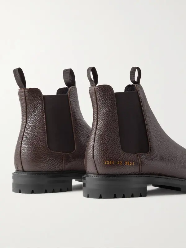 Common Projects Men\'s Brown Leather Winter Boots NEW sz 42 / US 9 Common Projects Chelsea Boots Men main image 4