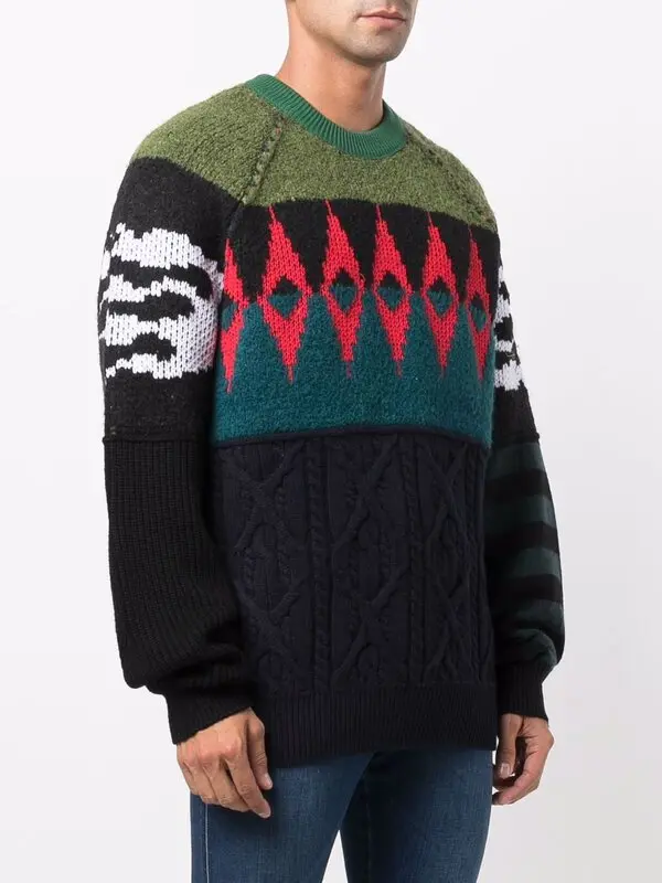 DIESEL® Patchwork Knitted Jumper