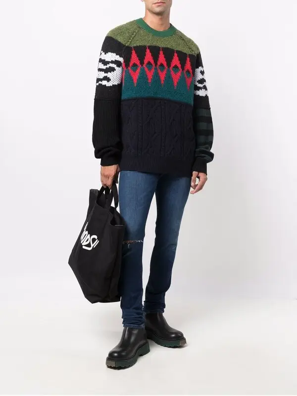 DIESEL® Patchwork Knitted Jumper