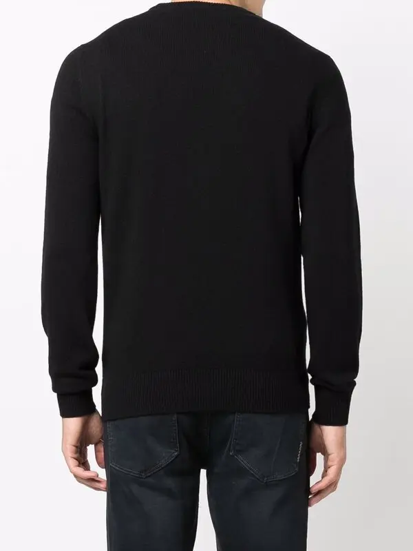 Dolce & Gabbana Embroidered Virgin Wool Jumper - Black