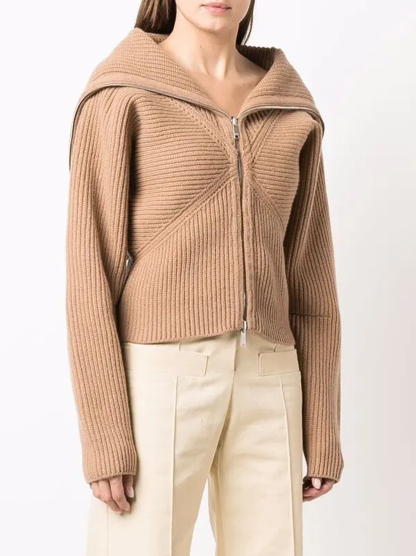 AMBUSH Folded-collar Zipped Cardigan