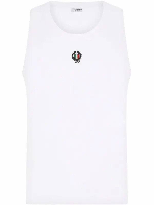 Dolce & Gabbana Stretch Cotton Tank Top - White