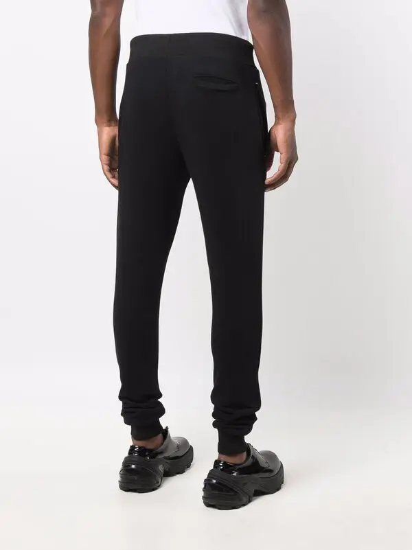 Philipp Plein Logo-patch Cotton Track Pants - Black