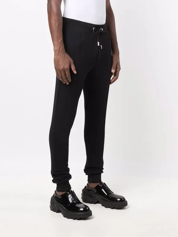 Philipp Plein Logo-patch Cotton Track Pants - Black