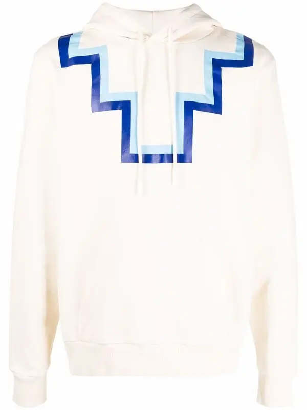 COUNTY OF MILAN Rural Cross Hooded Sweatshirt - Neutrals