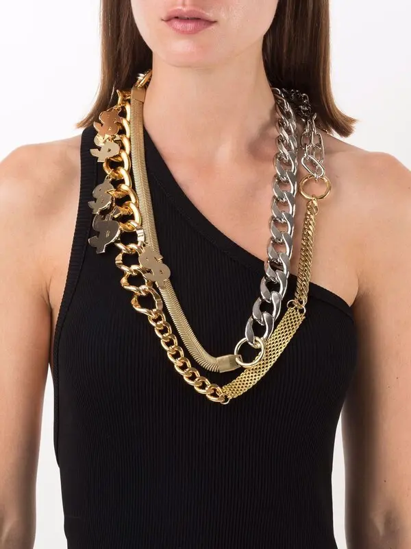 Sacai Dollar Multi Chain Necklace