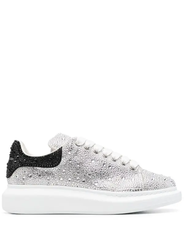 Alexander McQueen Oversized Crystal-embellished Sneakers - White
