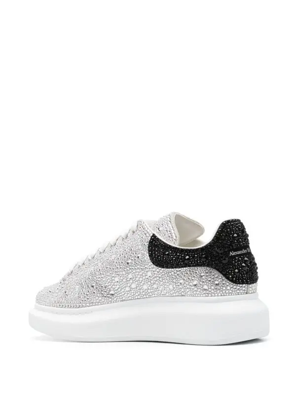 Alexander McQueen Oversized Crystal-embellished Sneakers - White
