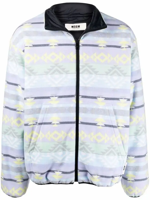 MSGM Zip-up Funnel Neck Jacket