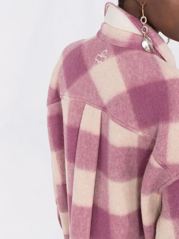 MARANT ÉTOILE Fontizi Check-pattern Single-breasted Coat