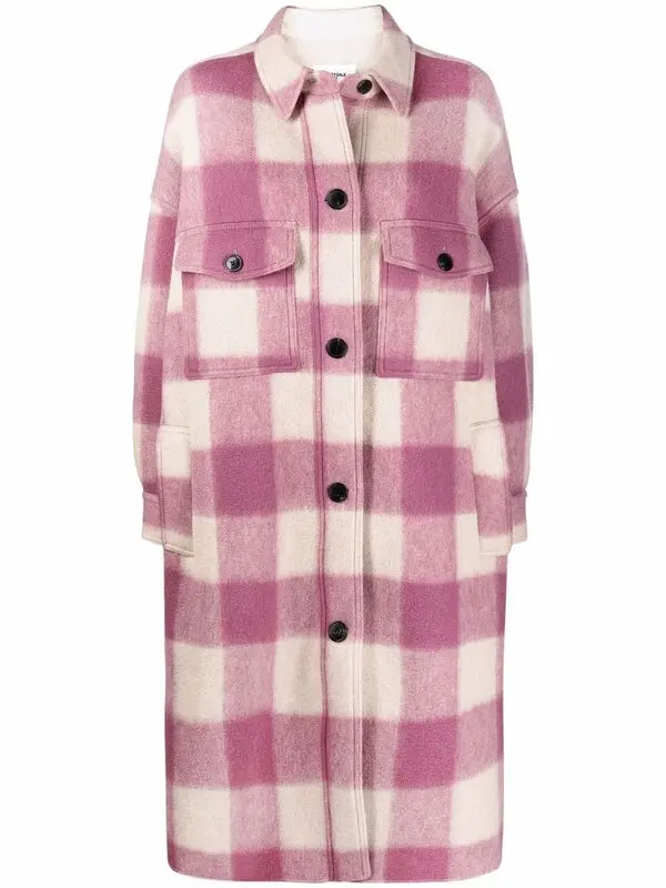 MARANT ÉTOILE Fontizi Check-pattern Single-breasted Coat