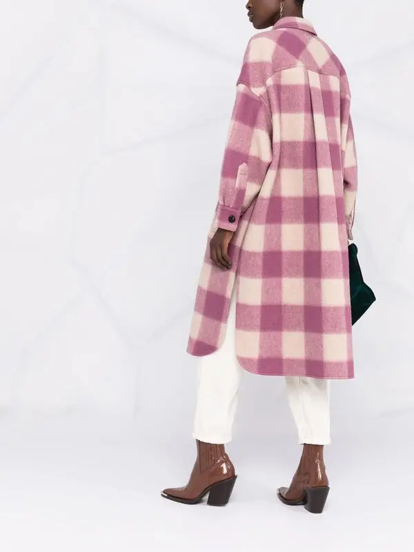 MARANT ÉTOILE Fontizi Check-pattern Single-breasted Coat