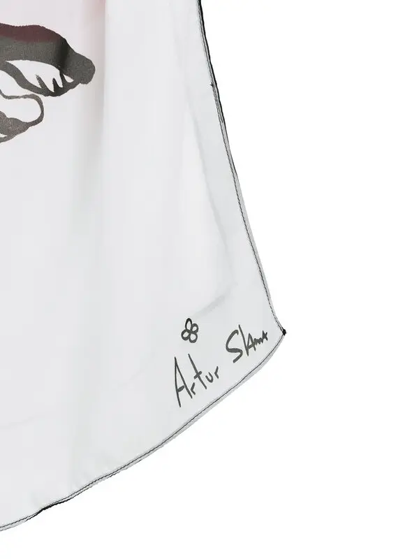 AMIR SLAMA Printed Beach Skirt - White