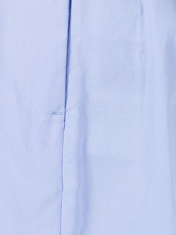 TEKLA Drawstring Poplin Pajama Bottoms - Blue