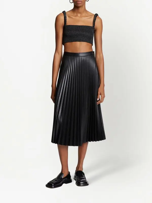 Proenza Schouler White Label Faux-leather Pleated Skirt