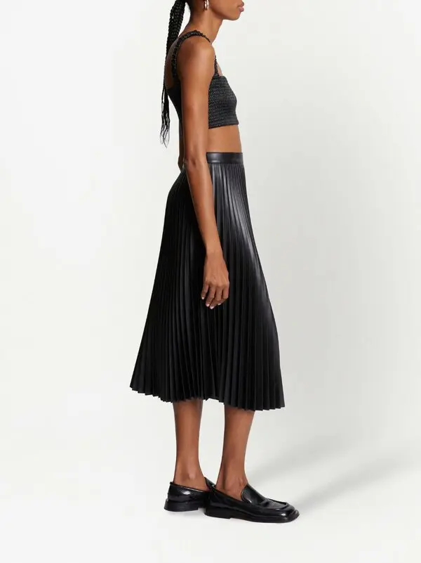 Proenza Schouler White Label Faux-leather Pleated Skirt