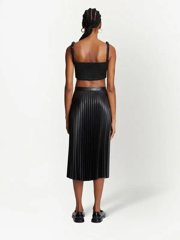 Proenza Schouler White Label Faux-leather Pleated Skirt
