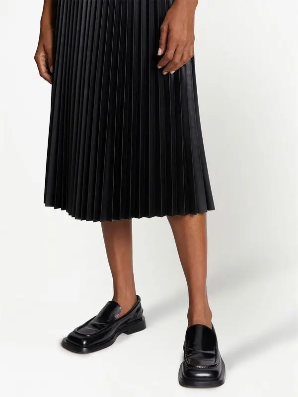 Proenza Schouler White Label Faux-leather Pleated Skirt