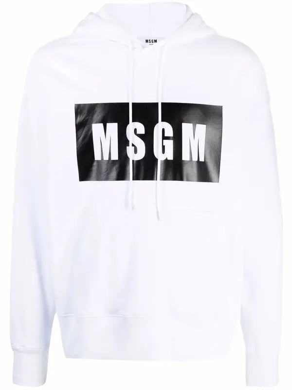 MSGM Logo Hoodie - White