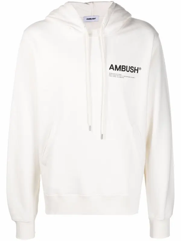 AMBUSH Logo-print Hoodie - White