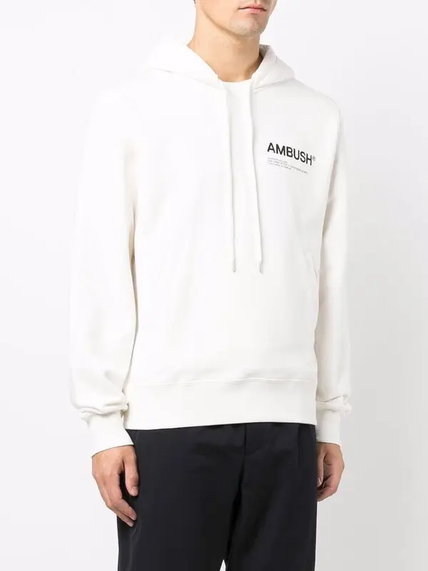 AMBUSH Logo-print Hoodie - White
