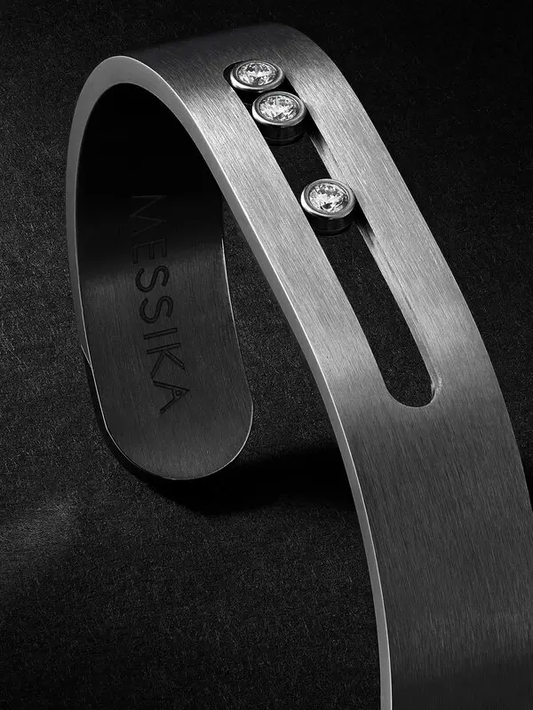 Messika Move Graphite Titanium Diamond Cuff