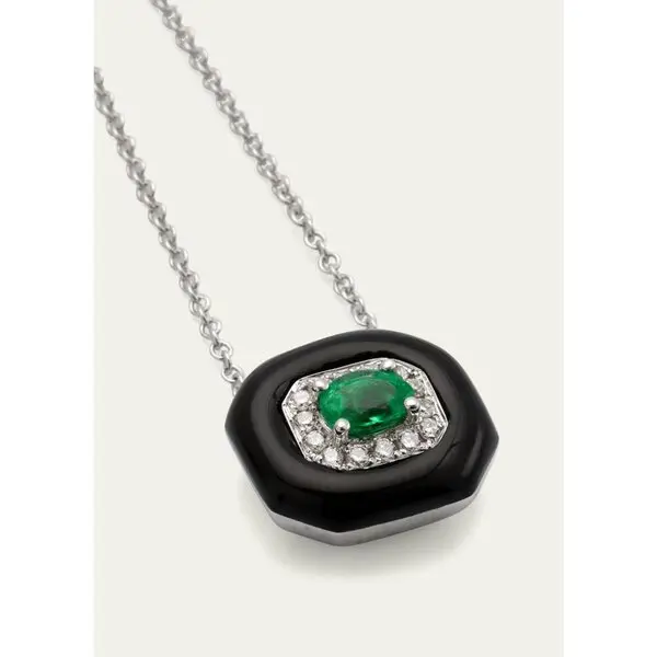 Nikos Koulis 18k White Gold Diamond And Pendant
