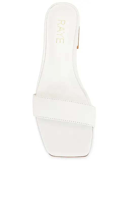 Raye Julie Trapezoidal Heel Sandal - White