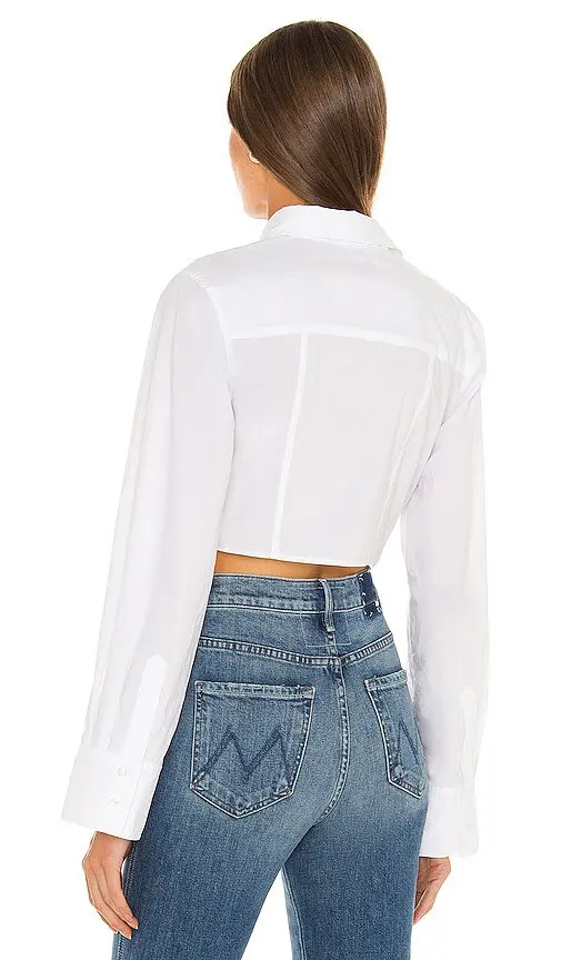 L'academie Zofia Button-up Shirt With Front Tie Detail