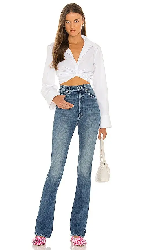 L'academie Zofia Button-up Shirt With Front Tie Detail