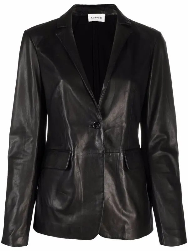 P.a.r.o.s.h Single-breasted Leather Blazer