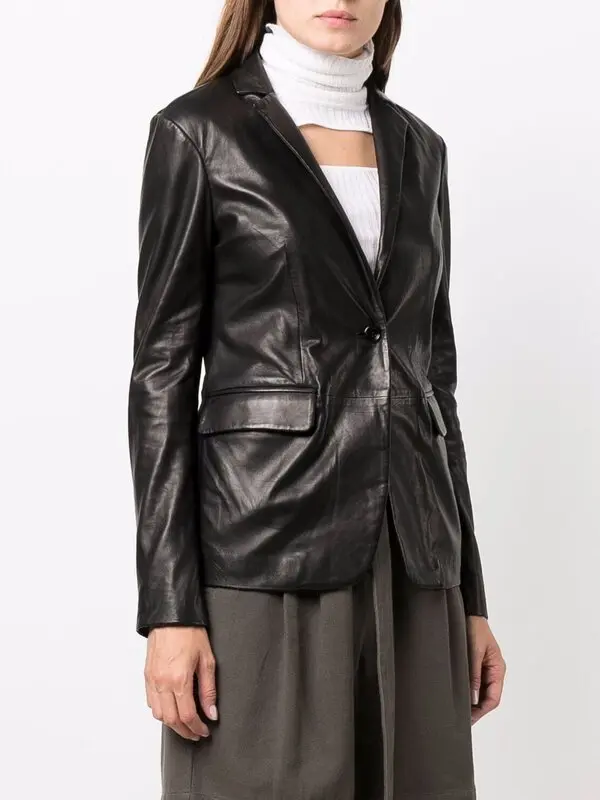 P.a.r.o.s.h Single-breasted Leather Blazer