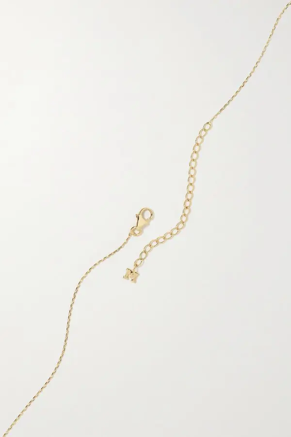Mateo 14-karat Quartz And Diamond Pendant Necklace