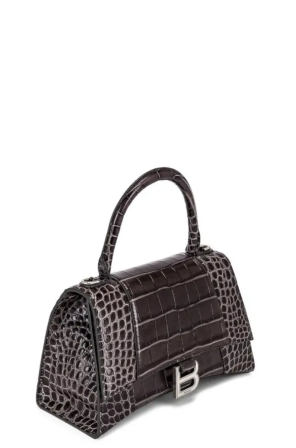 Balenciaga Small Hourglass Top Handle Bag - Dark Grey