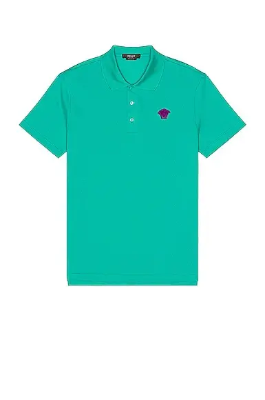 Versace Polo - Turquoise & Dark Orchid