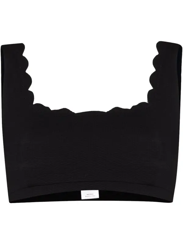 Marysia Palm Springs Scalloped Bikini Top - Black