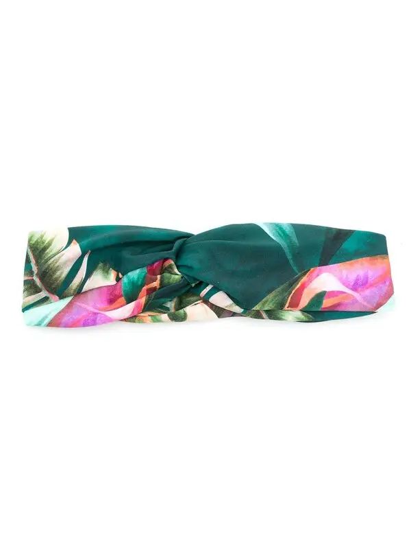 LYGIA & NANNY Bethania Leaf-print Headband - Green