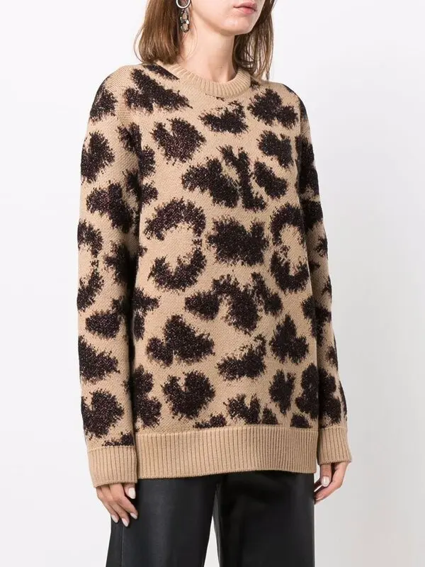 Philipp Plein Lurex Leopard Jumper