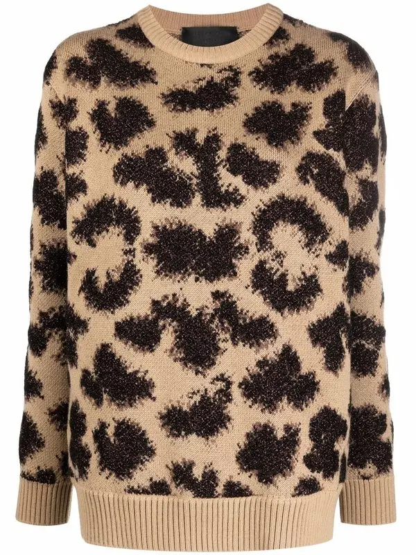 Philipp Plein Lurex Leopard Jumper