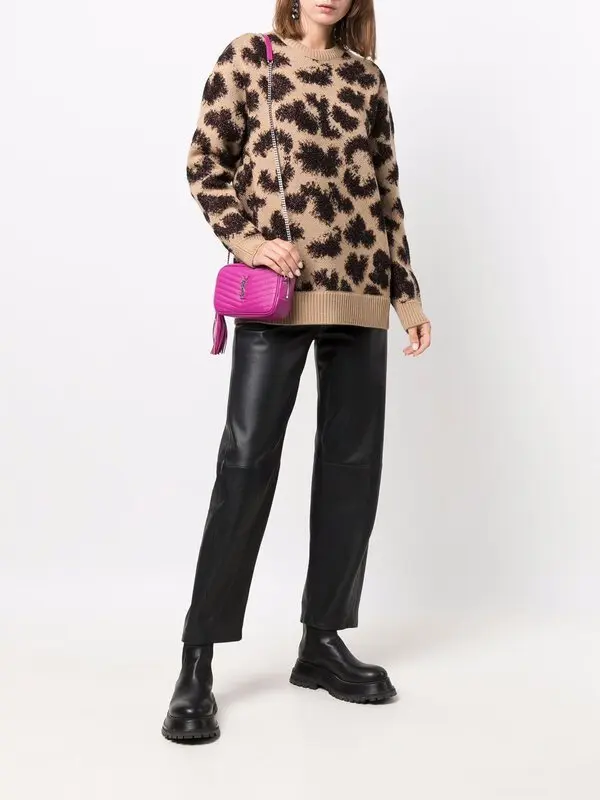 Philipp Plein Lurex Leopard Jumper