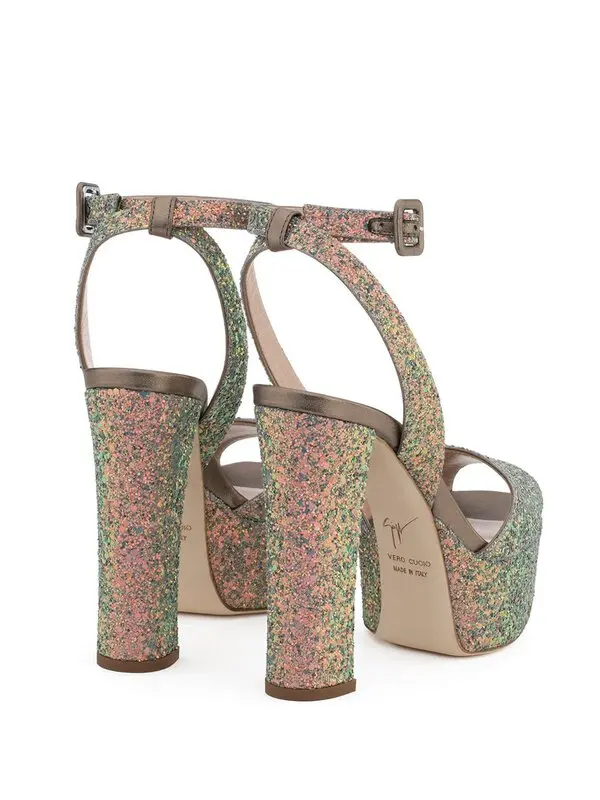 GIUSEPPE ZANOTTI Betty Glitter Platform Sandals