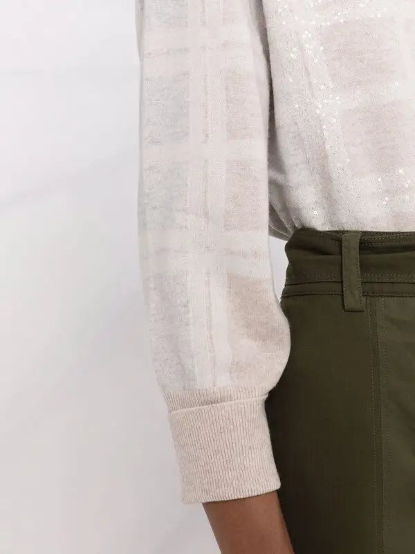 Brunello Cucinelli Check-knit Jumper