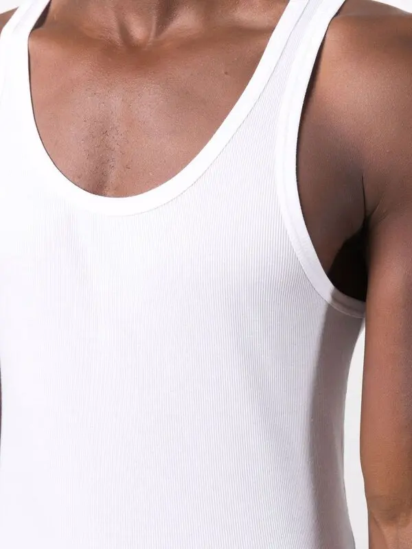 TOM FORD Sleeveless Cotton-blend Tank Top - White