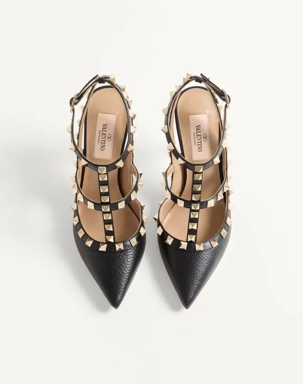 Valentino Garavani Rockstud Ankle Strap Pumps - Black