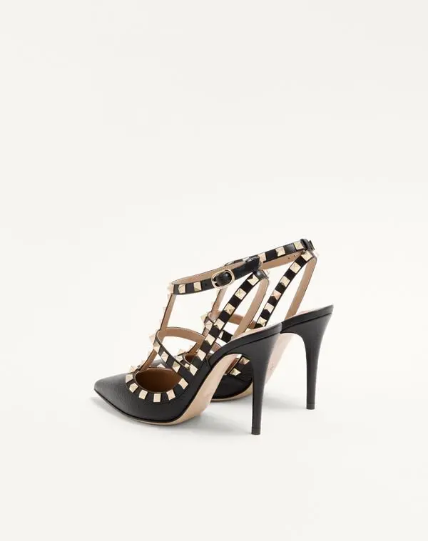 Valentino Garavani Rockstud Ankle Strap Pumps - Black
