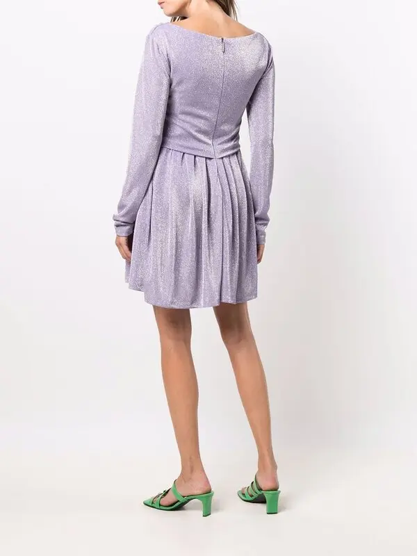 MSGM Long-sleeved Gathered Dress